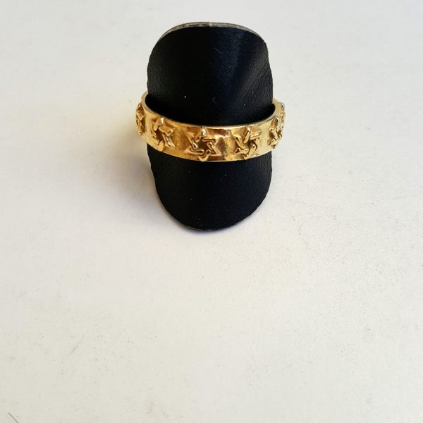 14k solid Gold I am my beloved Hebrew ring, ancient design wedding band ...