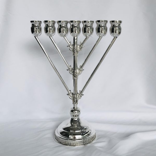 Sterling silver Seven Branched lamp temple Menorah with 7 nests ...