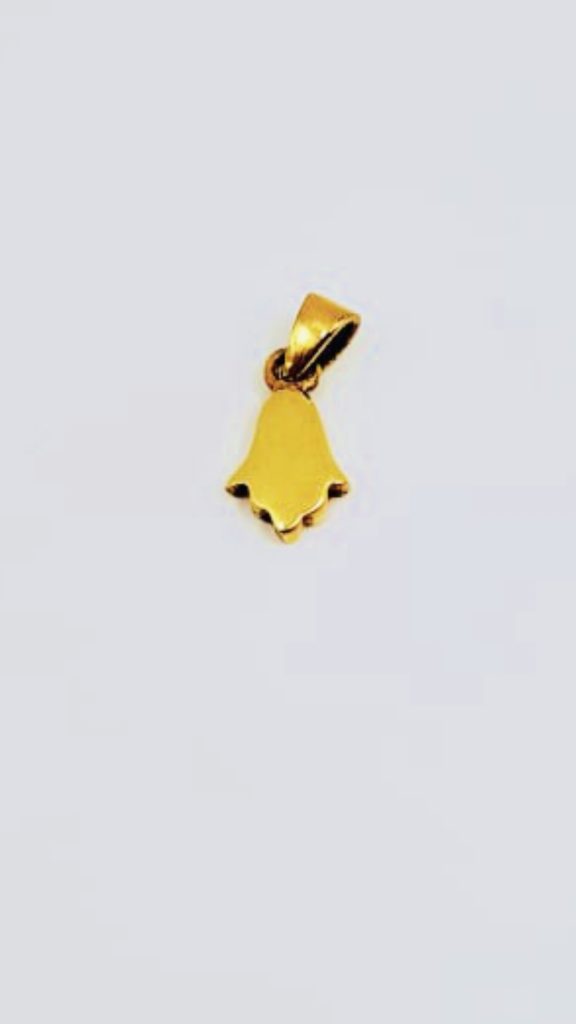 14K Gold Hamsa necklace, small gold hamsa pendant, hand of God talisman ...